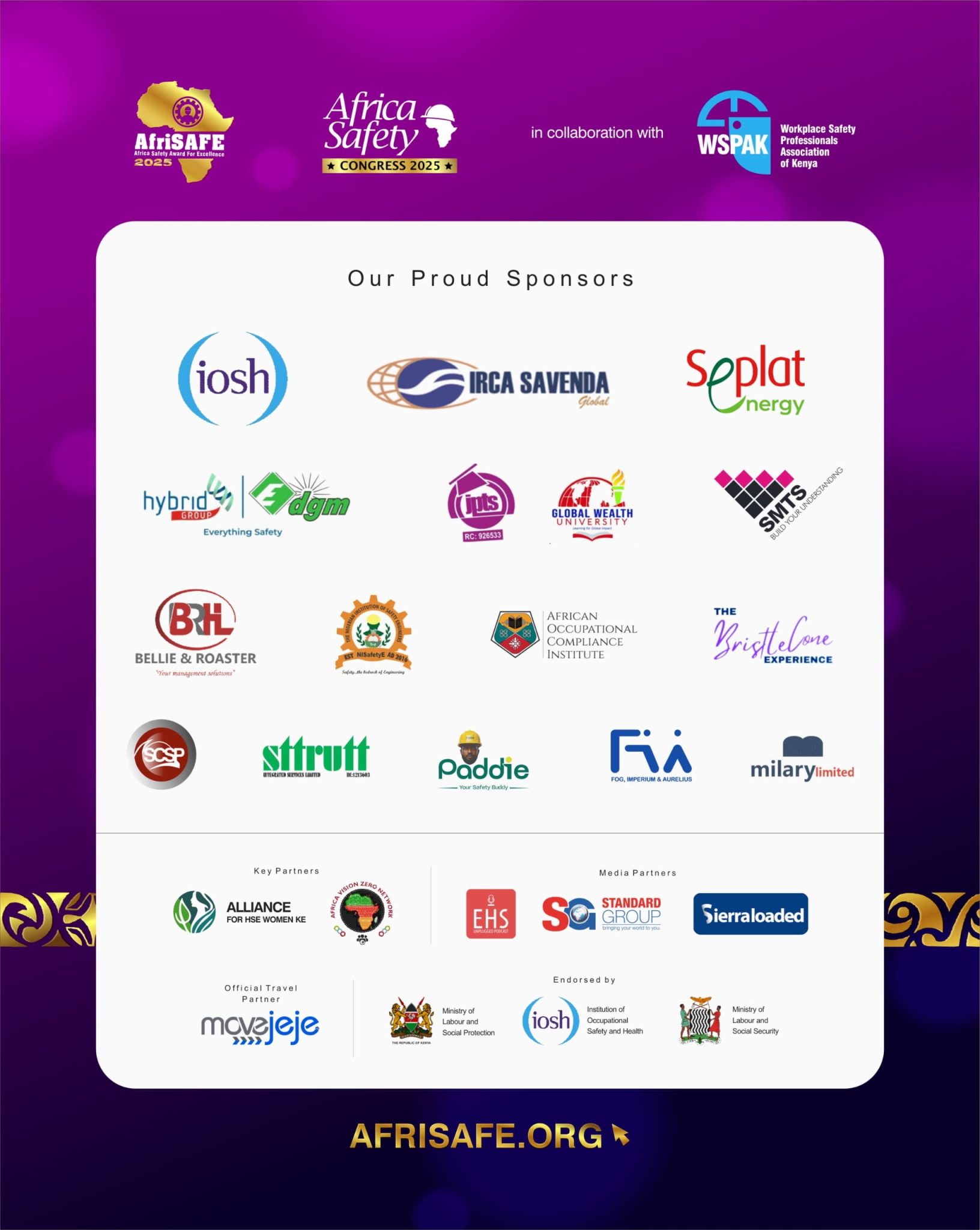 QHSESG Systems Experts – Strutt Integrated Services Sponsors AfriSAFE 2025