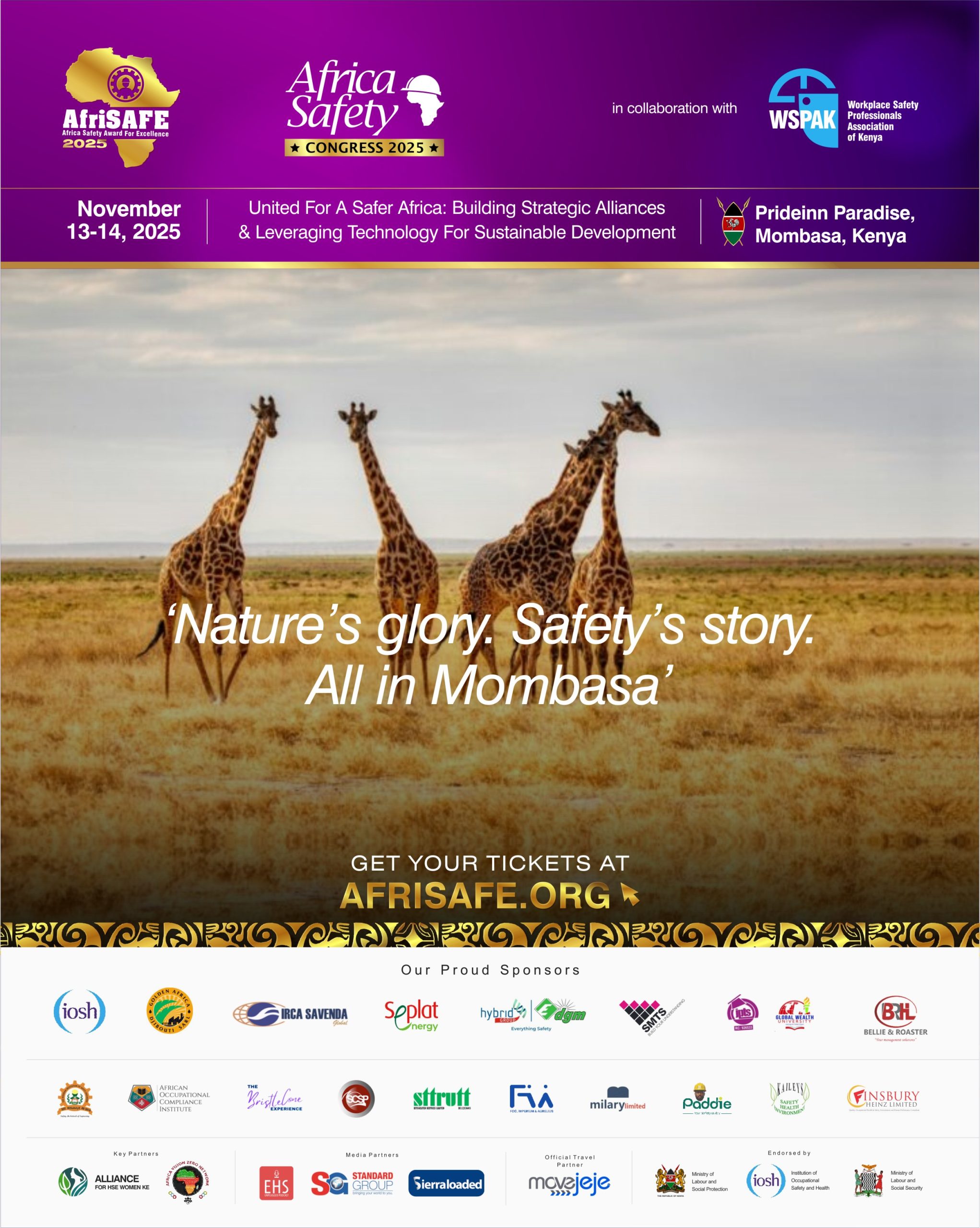 From Award Halls to Tourist Shores: AfriSAFE 2025 Set to Shine in Mombasa, Kenya